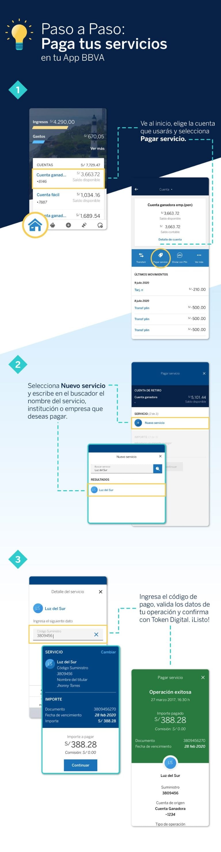 Paga tus servicios y otros recibos desde tu móvil | BBVA Perú